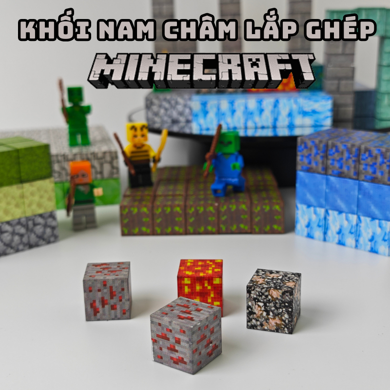 Khối Nam Châm Từ Tính Minecraft, Đồ Chơi Lắp Ghép Mô Hình Sáng Tạo Tăng ...