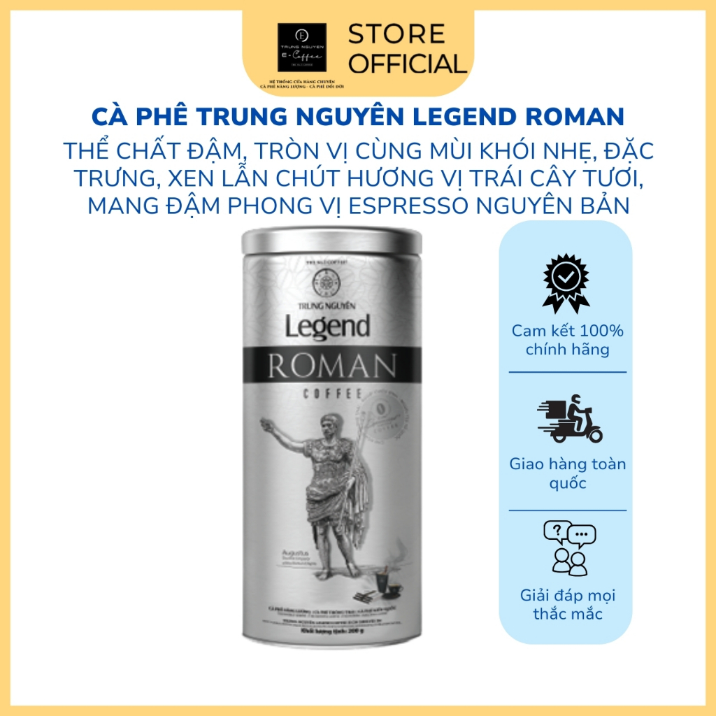 Cà Phê Roman Rang Xay Trung Nguyên Legend - Lon 200g | Shopee Việt Nam
