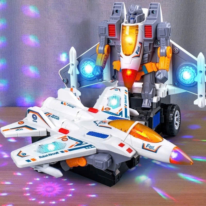 Máy Bay Biến Hình Robot - Có Nhạc Đèn Led Cảm Biến Tự Tránh Chướng Ngại ...