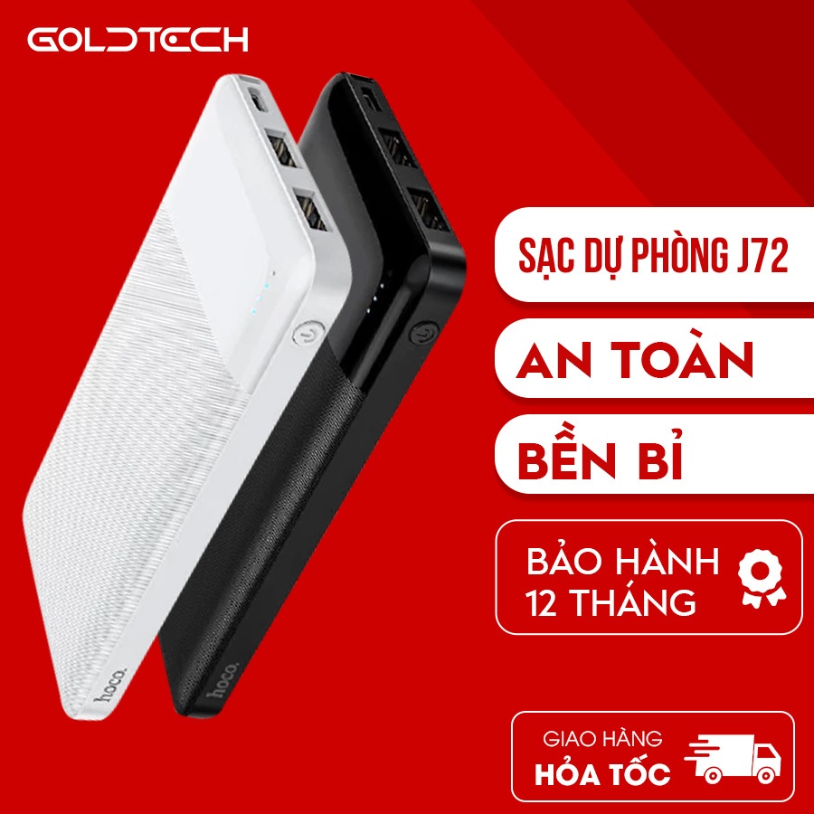 Sạc dự phòng HOCO J72 dung lượng 10000mAh, 20000mAh, 5V 2A, có đèn LED ...