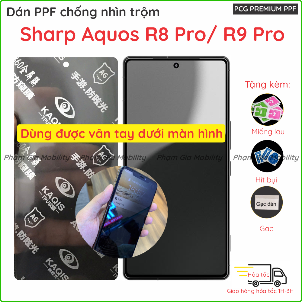 Dán PPF chống nhìn trộm cho Sharp Aquos R8 Pro/ R9 Pro dùng được vân ...