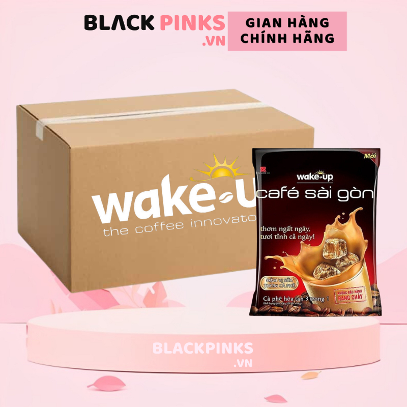 Thùng 20 gói Cà phê sữa Wake Up Café Sài Gòn 456g (24 gói x 19g ...