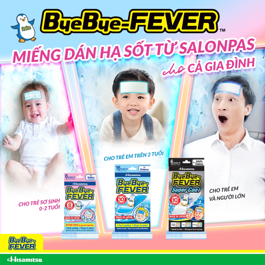 Dán Hạ sốt ByeBye Fever - Giúp giảm sốt, nhức đầu, nóng trong người ...