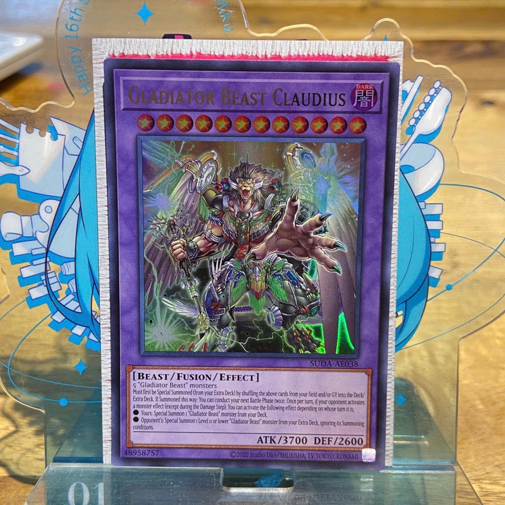 [ Bài Yugioh Chính Hãng ] SUDA-AE038 Gladiator Beast Claudius - Ultra Rare | Shopee Việt Nam