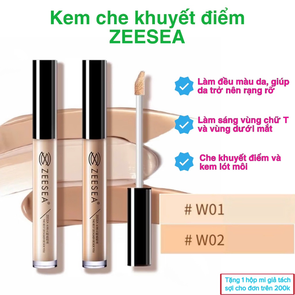 Kem che khuyết điểm Zeesea Aqua Concealer 3g dạng lỏng giúp che phủ ...