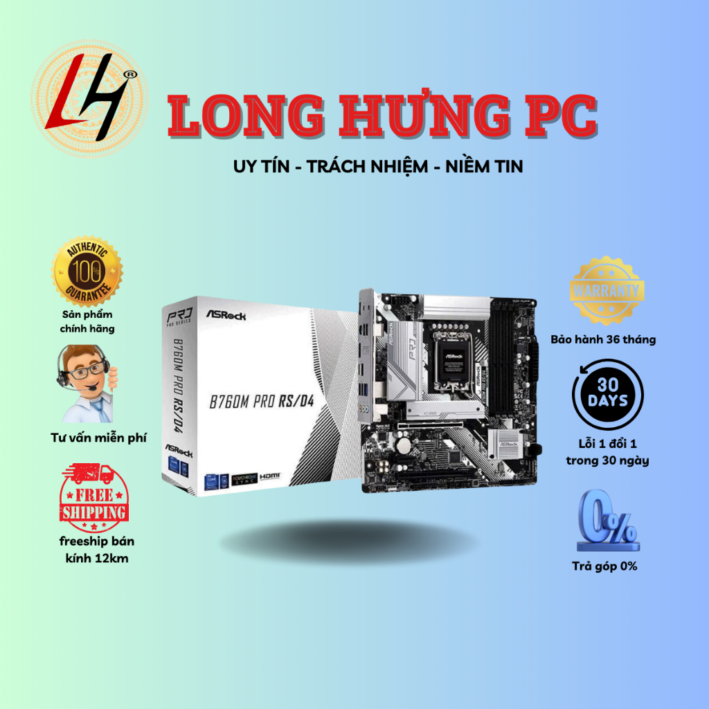 Main Asrock B760 Pro RS, Mainboard B760 Pro RS WiFi, Hàng Chính Hãng ...