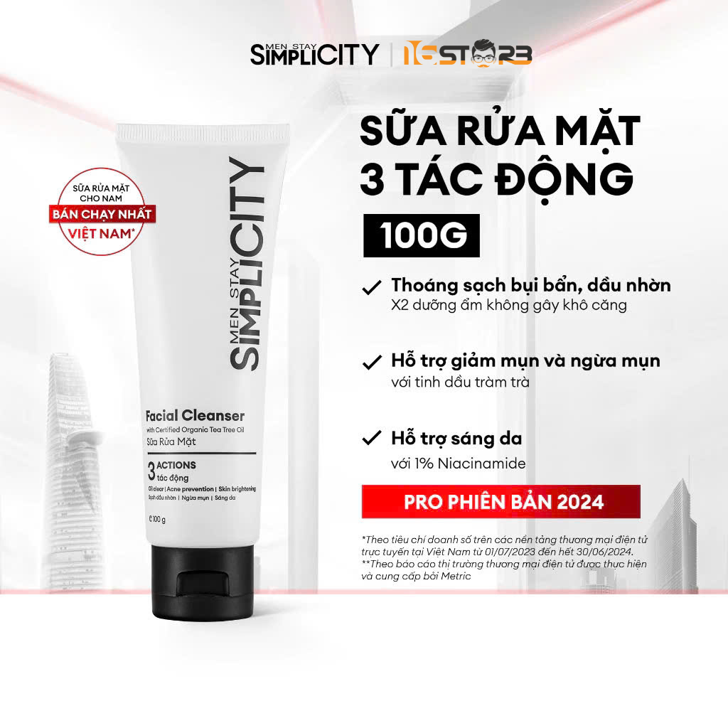 Sữa rửa mặt cho nam sạch dầu nhờn ngừa mụn Men Stay Simplicity Facial ...