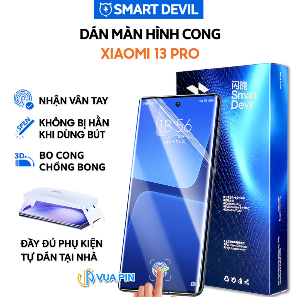 Dán màn hình Xiaomi 13 Pro PPF UV full màn hình dẻo trong suốt chính hãng SmartDevil | Shopee ...