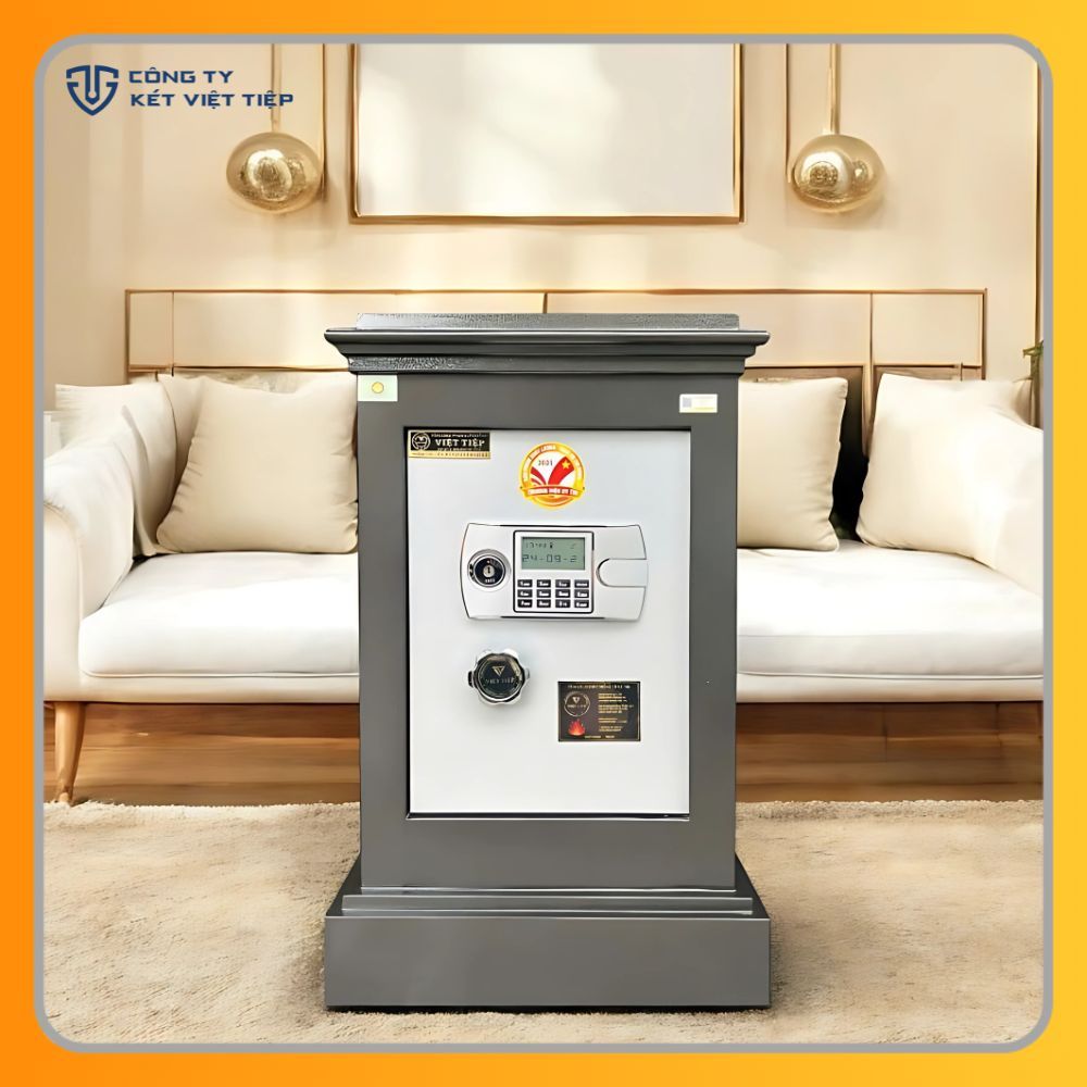 Két sắt Việt Tiệp chống cháy KPR750 ĐT, Khóa điện tử 80KG +- (SP của ...