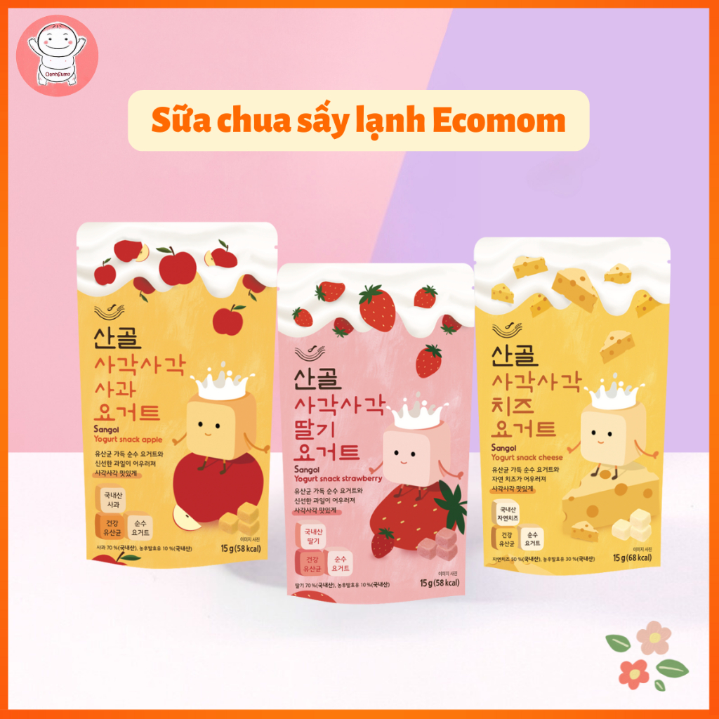 Sữa chua khô hoa quả sấy lạnh Ecomom cho bé ăn dặm (date 2/2026 ...