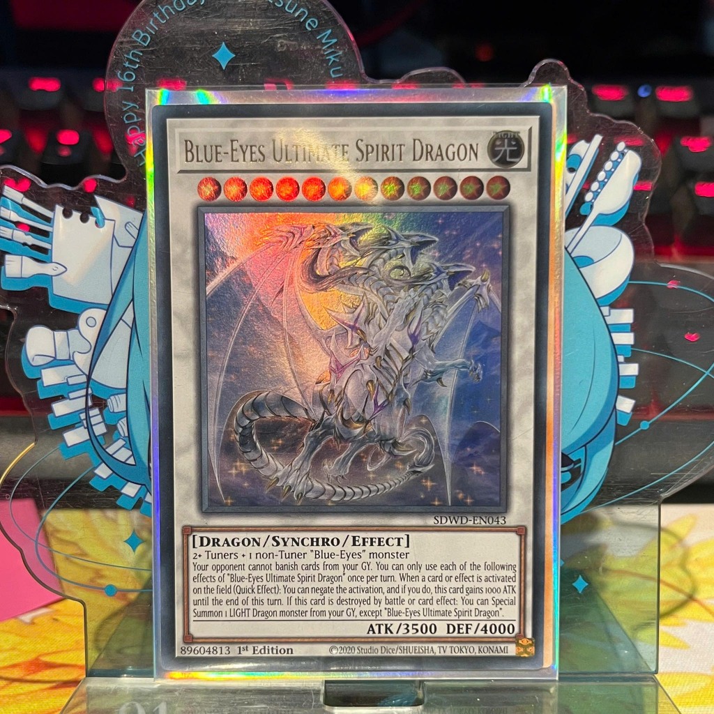 [ Bài Yugioh Chính Hãng ] Blue-Eyes Ultimate Spirit Dragon - SDWD-EN043 - Ultra Rare 1st Edition ...