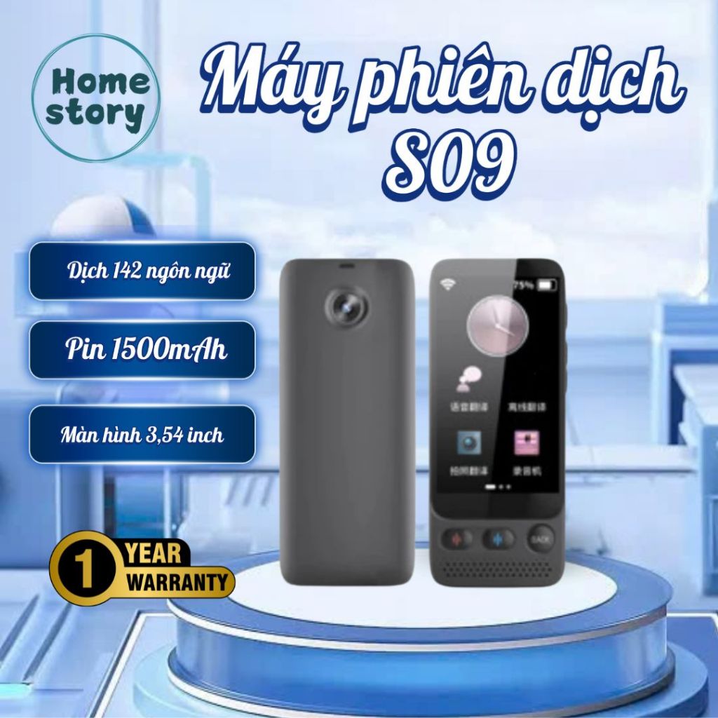 Máy phiên dịch S09 đa ngôn ngữ có khả năng phiên dịch 142 ngôn ngữ ...
