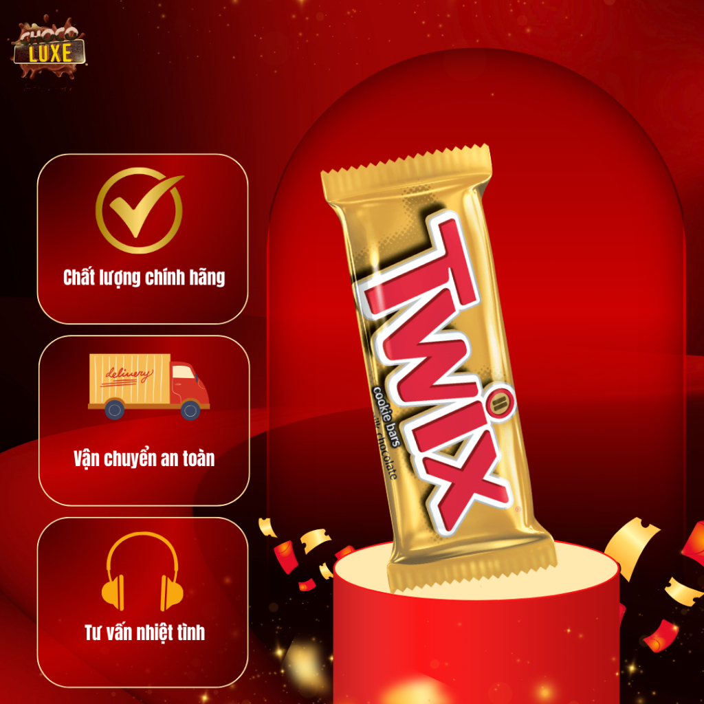 thanh socola twix chocoluxe caramel ngon béo ngậy 50g | Shopee Việt Nam