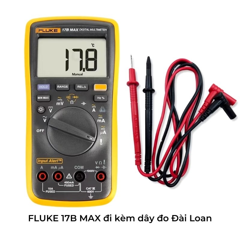 Đồng hồ vạn năng Fluke 17B Max đo điện áp, điện trở, tụ điện, đo dòng ...