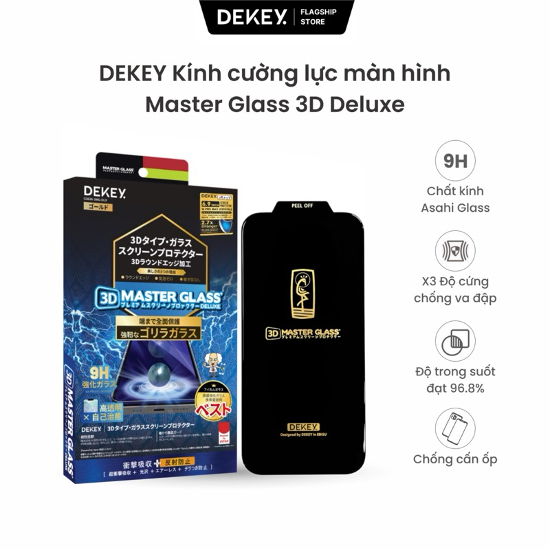 Kính Cường Lực 16 Promax DEKEY 9H Master Glass Deluxe Chống Cấn Ốp Lưng ...