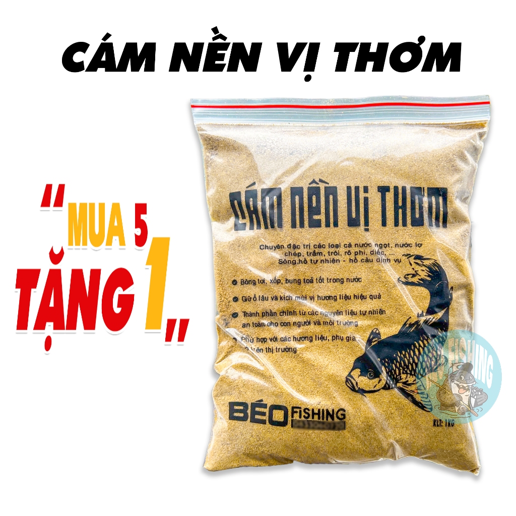 (MUA 5 TẶNG 1) Cám Nền Vị Thơm Ngọt Béo Fishing 1kg Cốt Vàng Xay Vỡ ...