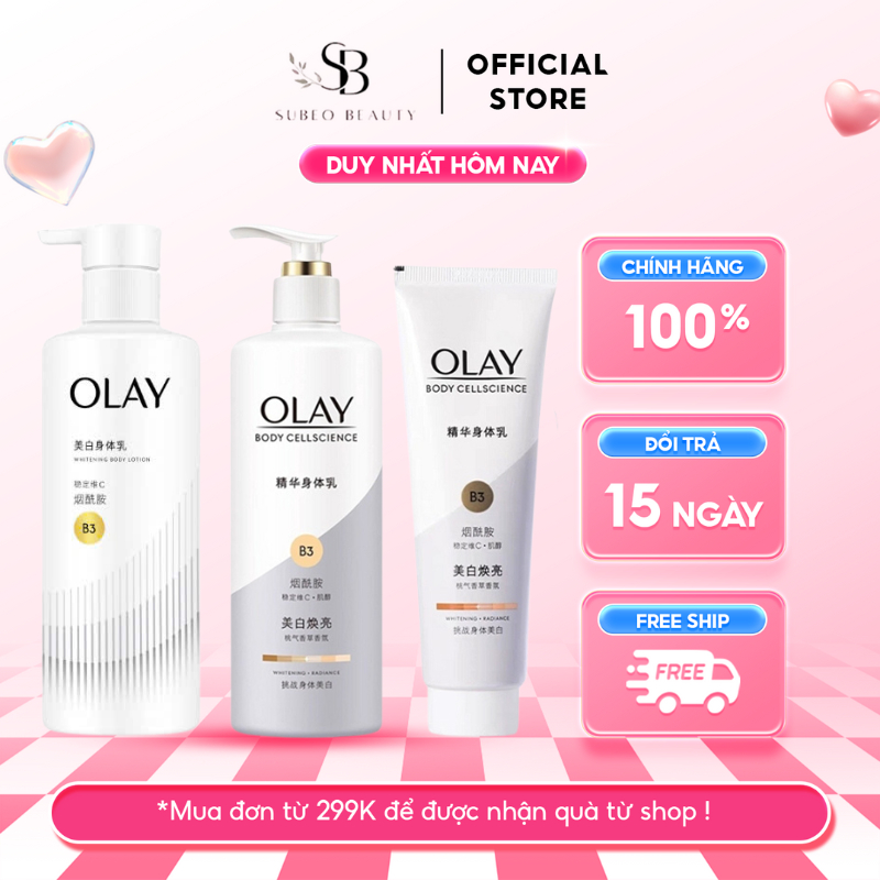 Sữa Dưỡng Thể Olay B3 Bright Ultra Whitening Dưỡng Trắng, Dưỡng Ẩm Toàn Thân, Bản Cải Tiến Mới ...