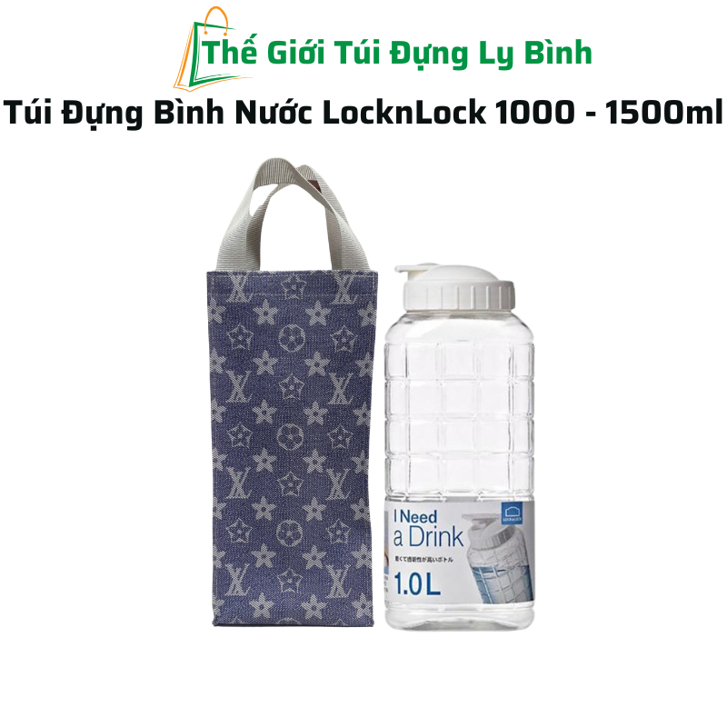 Túi Đựng Bình Nước Lock&Lock 1000ml , 1500ml Dạng Túi Hộp In Họa Tiết ...