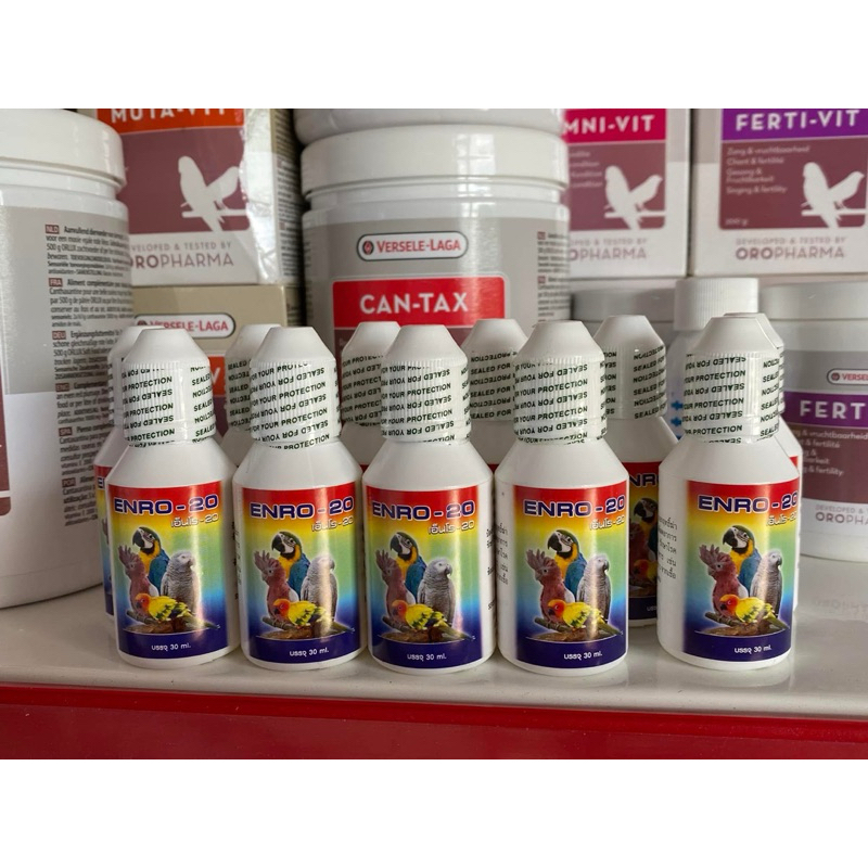 Enro-20 Thái chuyên dùng cho các dòng vẹt,chim cảnh chai nguyên 30ml ...