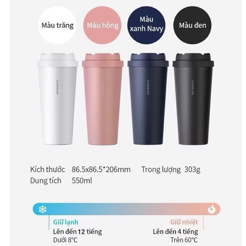 Bình giữ nhiệt Lock&Lock Energetic one-touch 550ml - LHC3249 | Shopee Việt Nam