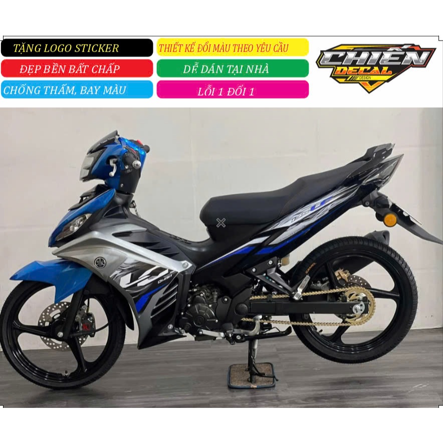 TEM RỜI EXCITER 135 MẪU LC VÂN XÁM ĐEN CHỈ XANH GP | Shopee Việt Nam