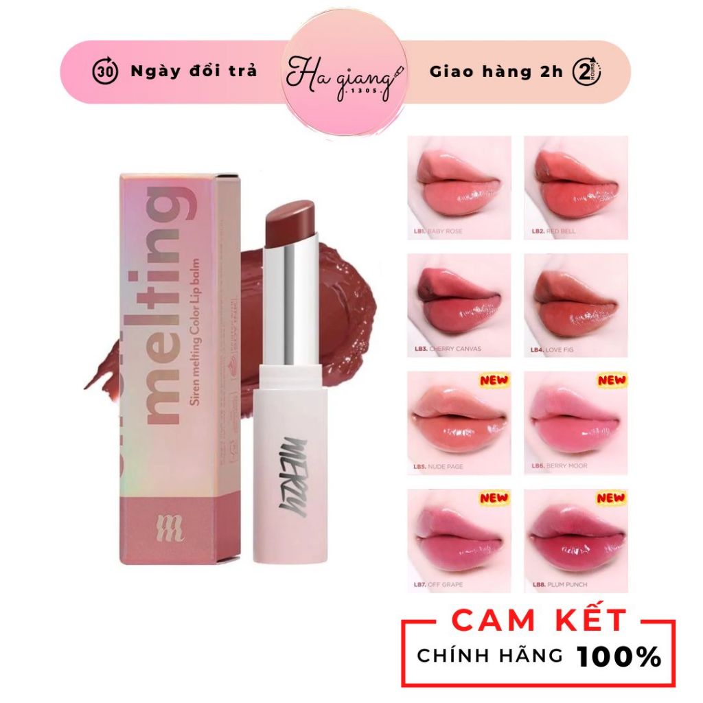 Son Dưỡng Có Màu Merzy Siren Melting Color Lipbalm dưỡng ẩm mềm môi ...