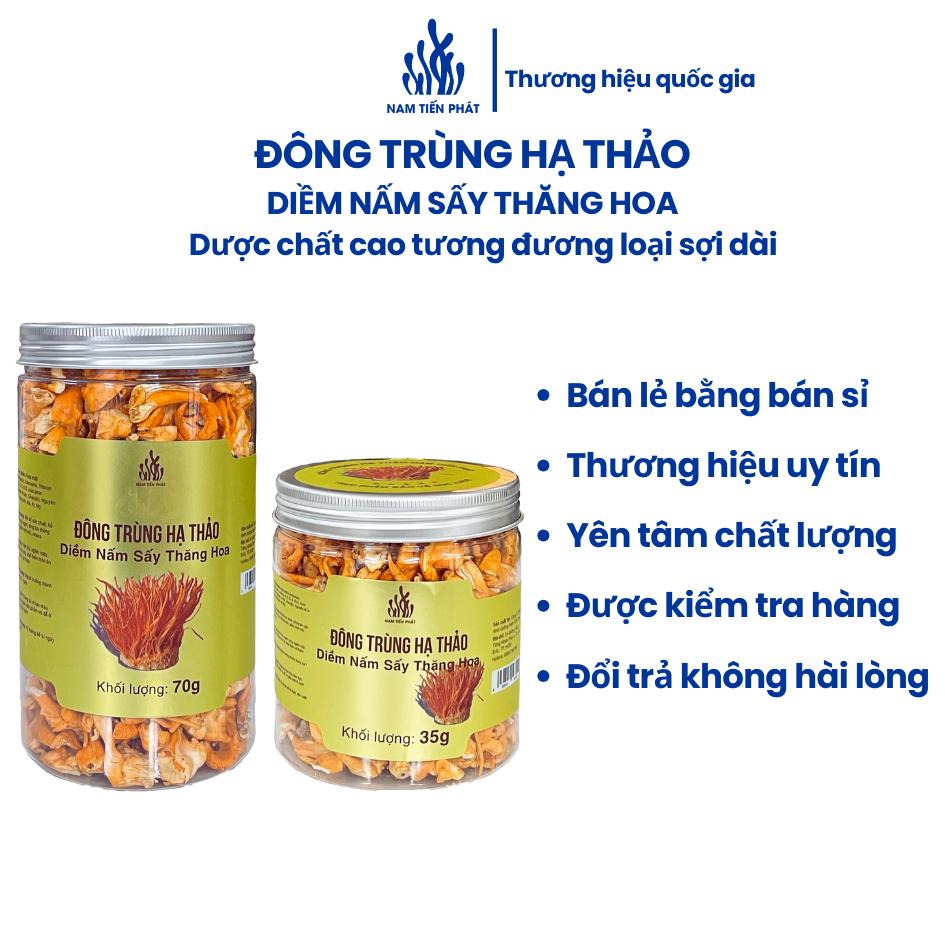 Đông Trùng Hạ Thảo Diềm Nấm Sấy Thăng Hoa Nam Tiến Phát Tăng Đề Kháng , Ăn Ngủ Ngon Hộp 35g ...