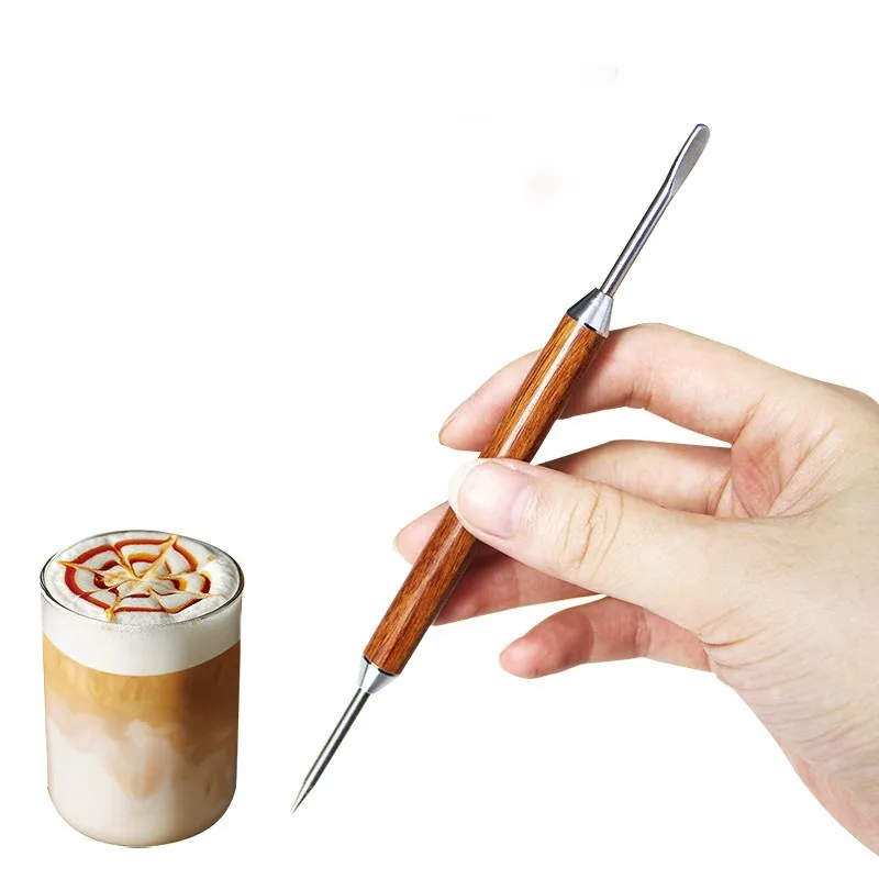 Bút Vẽ Latte Art Inox Và Tay Cầm Bằng Gỗ Sang Trọng Chuyên Nghiệp ...
