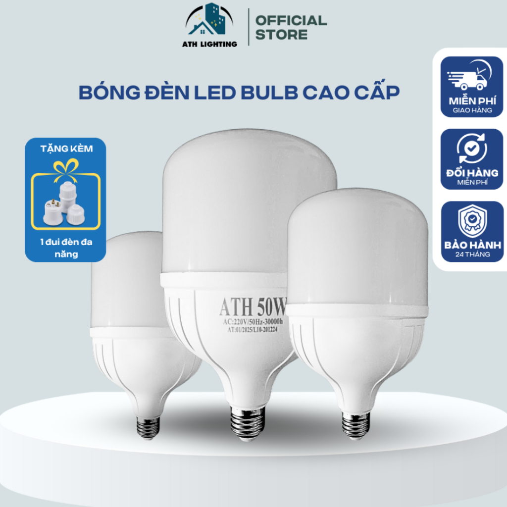 Bóng Đèn LED BULD ATH LIGHTING Loại Led Buld Trụ Bọc Nhôm Chống Nước ...
