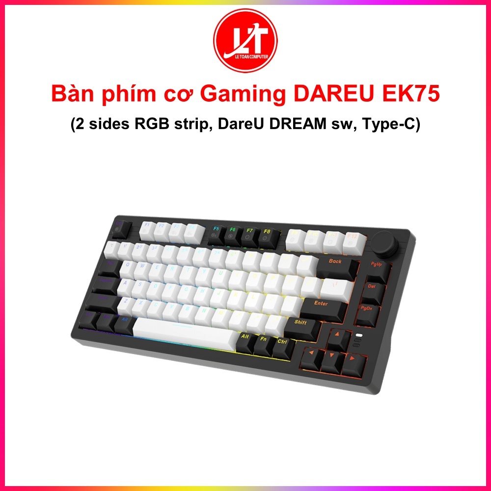 Bàn phím cơ Gaming DAREU EK75 (2 sides RGB strip, DareU DREAM sw, Type-C) | Shopee Việt Nam