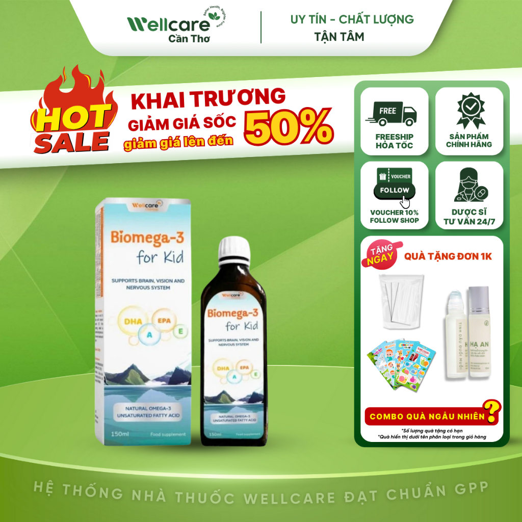 [ BAO CHECK] Biomega-3 For Kid - Chai 150ml - Bổ sung Omega3, DHA và ...