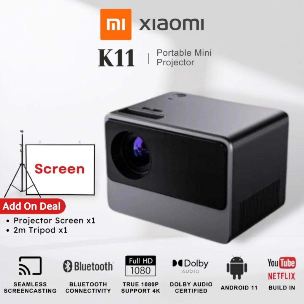 Máy chiếu mini cầm tay K11 Projector Portable Full HD 1080P Máy chiếu ...