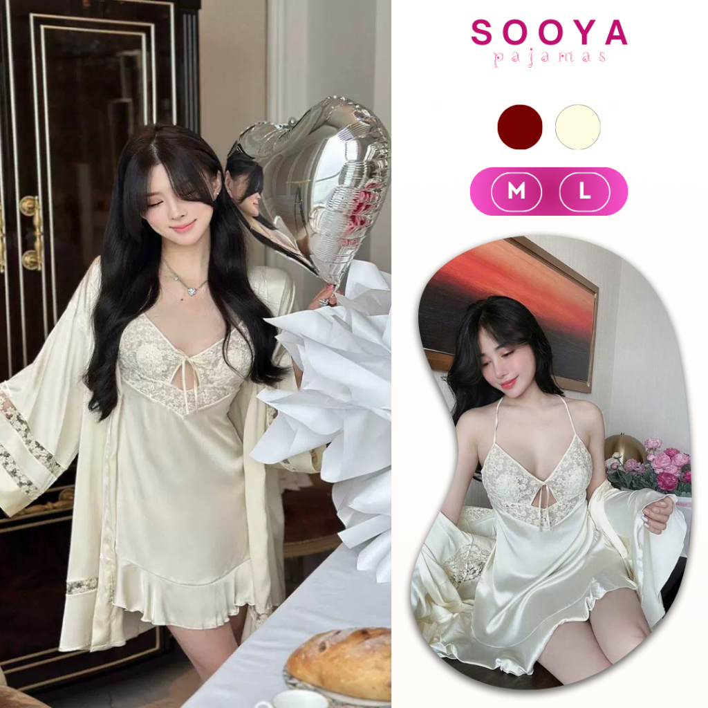 Váy Ngủ 2 Dây Ren Hoa Sexy Sooya, Lụa Cao Cấp, Đầm Mặc Nhà Gợi Cảm Quyến Rũ N003 | Shopee Việt Nam