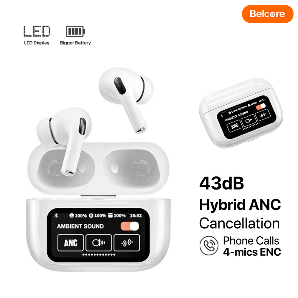 A9 Pro ANC/ENC Tai Nghe Bluetooth 5.4 Không Dây giảm tiếng ồn Màn hình ...