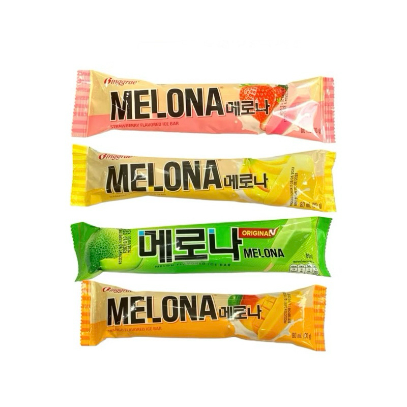 Combo 5 cây kem Melona Hàn Quốc (vị dưa lưới, chuối, xoài và dâu ...