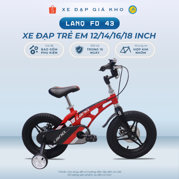 Xe Đạp Trẻ Em LANQ FD 43 12/14/16/18 Inch | Shopee Việt Nam