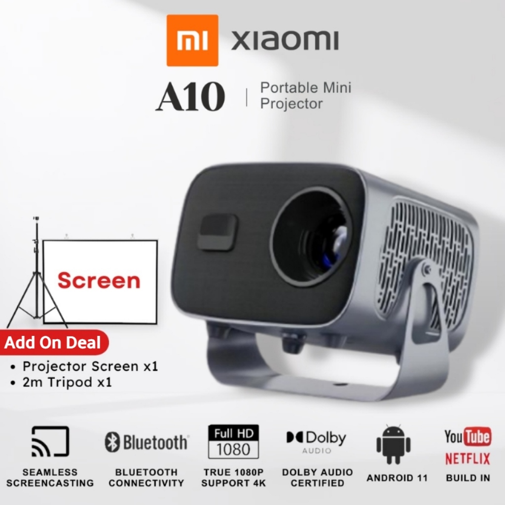 XIAOMI Máy chiếu mini A10 Pro 4K bluetooth 5.0 Full Android11.0 ...