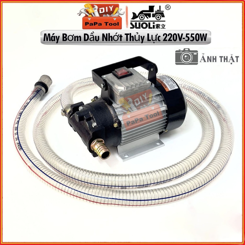 Máy bơm dầu nhớt thủy lực siêu đặc 220V 550W PapaTools -Suoli SL-013 ...