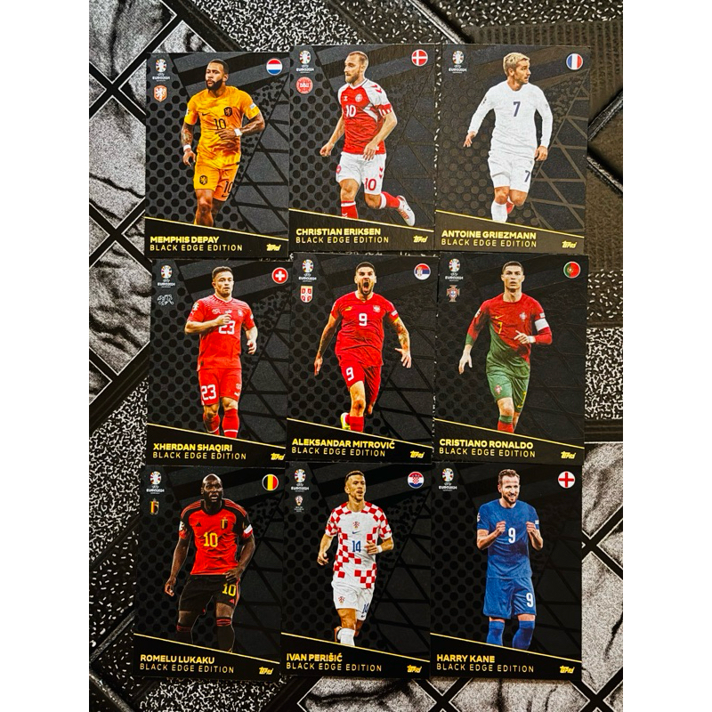 [CHÍNH HÃNG] THẺ CẦU THỦ TOPPS MATCH ATTAX EURO 2024 BLACK EDGE (Tặng ...