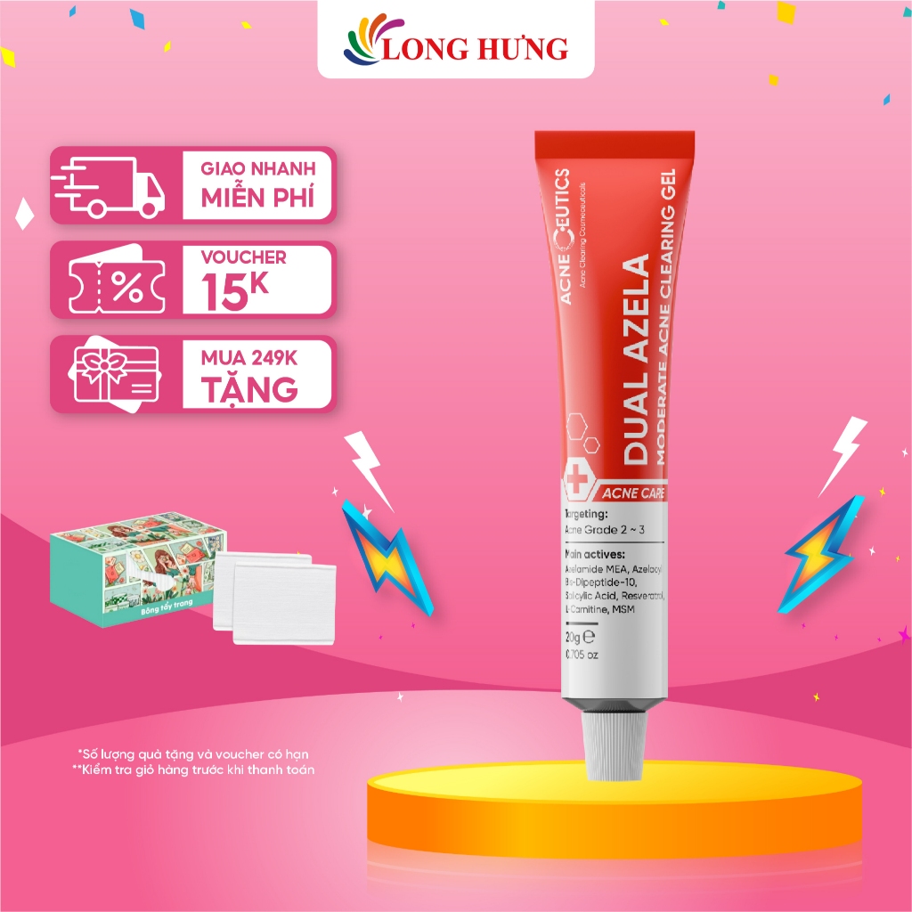 Gel mụn AcneCeutics Dual Azela giúp giảm và ngăn ngừa mụn (20g ...