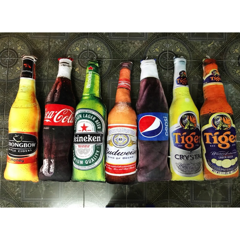 Chai bia heineken, bia tiger, coca gối ôm | Shopee Việt Nam