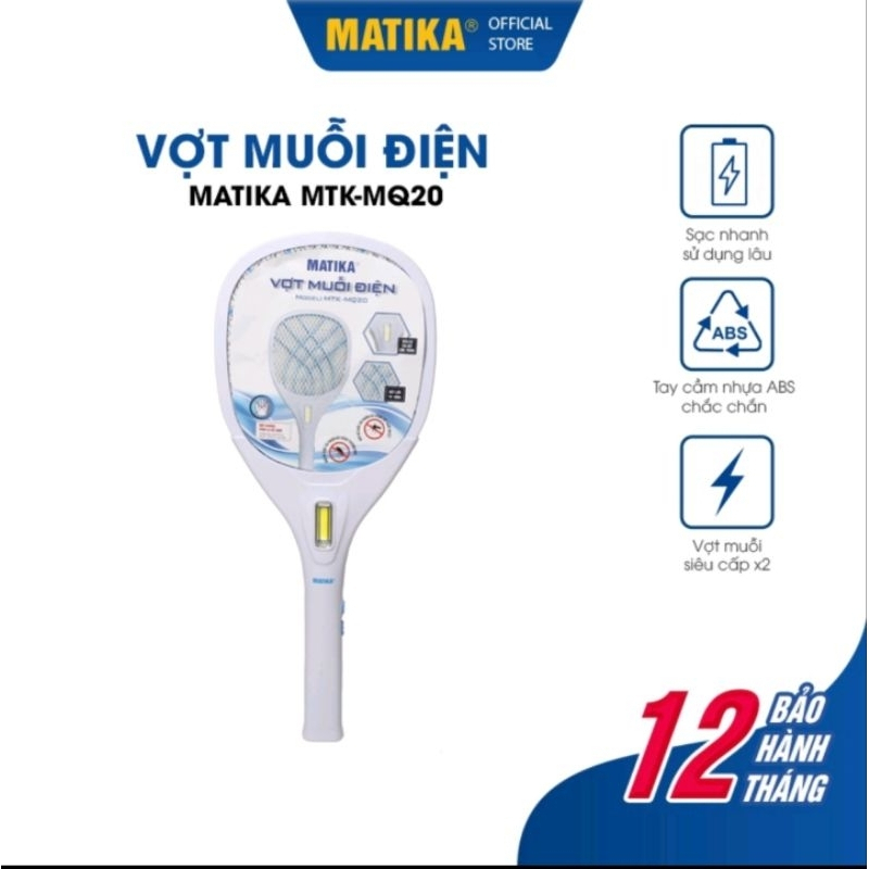 VỢT MUỖI ĐIỆN MATIKA MTK-MQ20, VỢT BẮT MUỖI THÔNG MINH CAO CẤP | Shopee ...