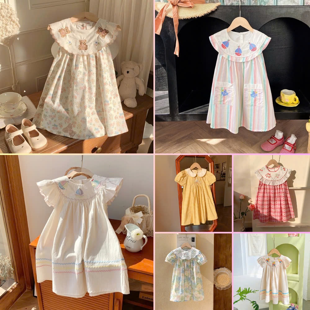 BST Váy Họa Tiết Dễ Thương Dudu Cream Cho Bé Gái 2-8 Tuổi P1 - Jumping ...