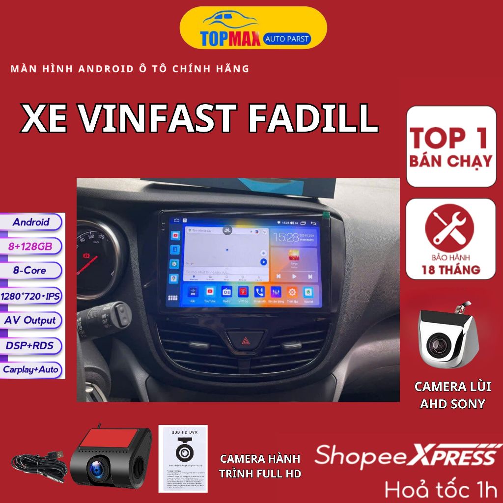 Màn Hình Android Ô Tô 9 inch VinFast Fadill chính hãng, điều khiển bằng ...