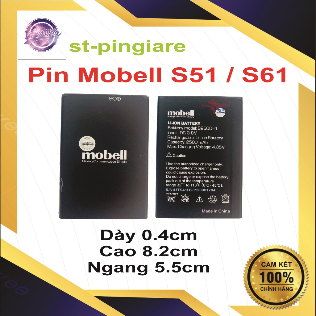 Pin Mobell S51 / S61 chính hãng mới 100% | Shopee Việt Nam