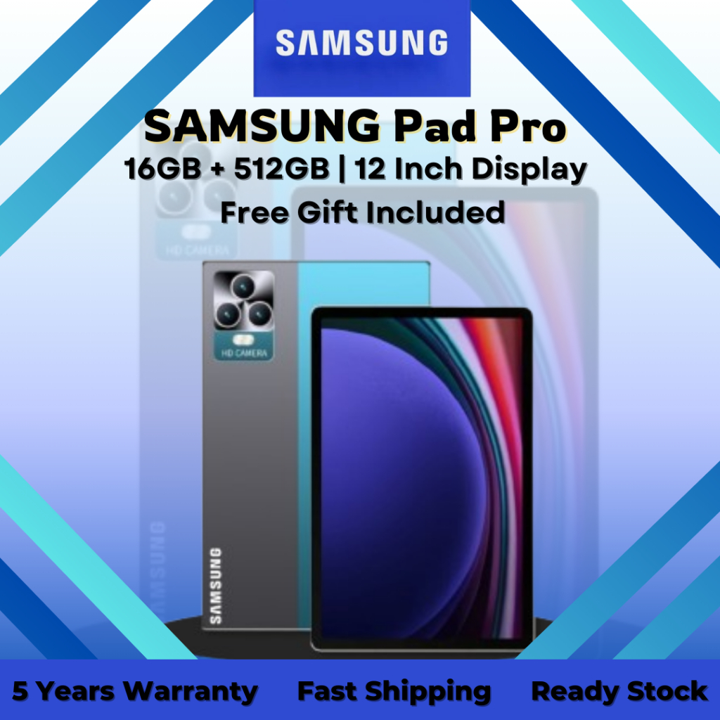 🔥 2025 Model🔥 Samsung Pad Pro Tablet ( 16GB Ram + 512GB Rom )[ 12 Inch ...