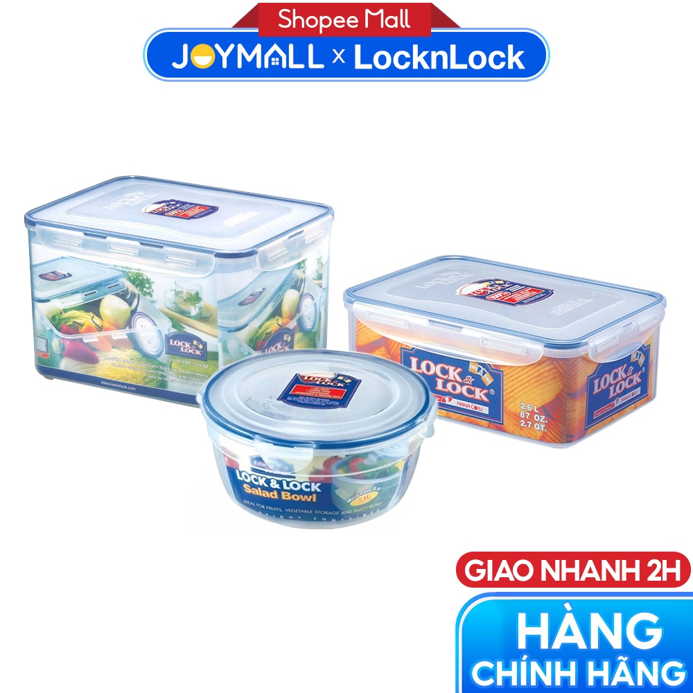 Hộp nhựa bảo quản thực phẩm LocknLock HPL838 9L, HSM946 2.1L, HPL826C 2.6L, Hàng chính hãng ...