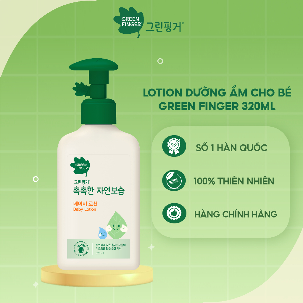 Lotion Dưỡng Ẩm Cho Bé Greenfinger ChokChok Natural 320ml An Toàn, Lành Tính | Shopee Việt Nam