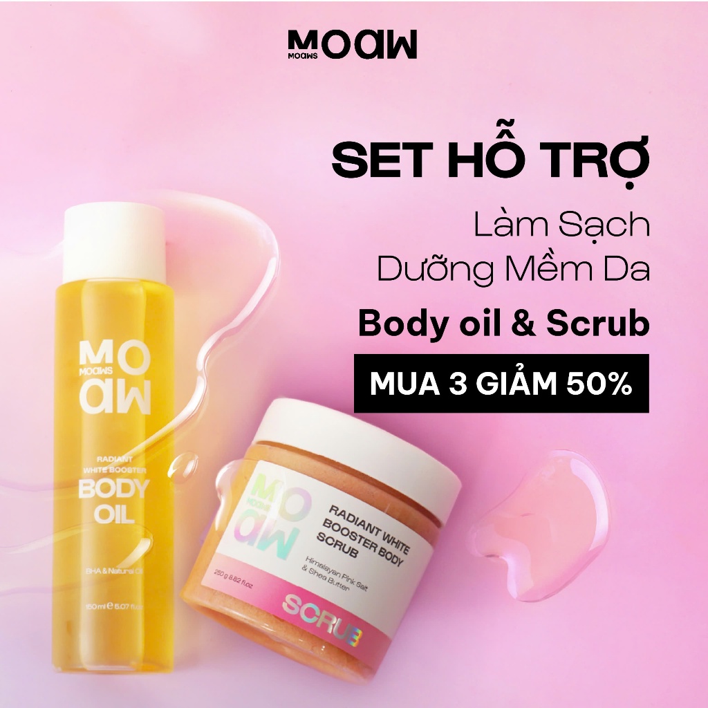 [MUA 3 GIẢM 50%] Combo Chăm Sóc Da Dưỡng Sáng Mờ Thâm MOAW MOAWS Giúp ...