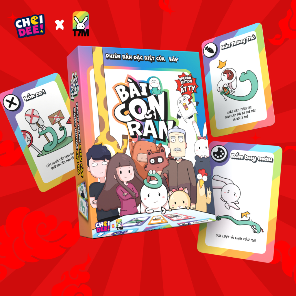 Bộ Bài Con Rắn - Phiên Bản Đặc Biệt ChoiDee x Thỏ Bảy Màu | Shopee Việt Nam